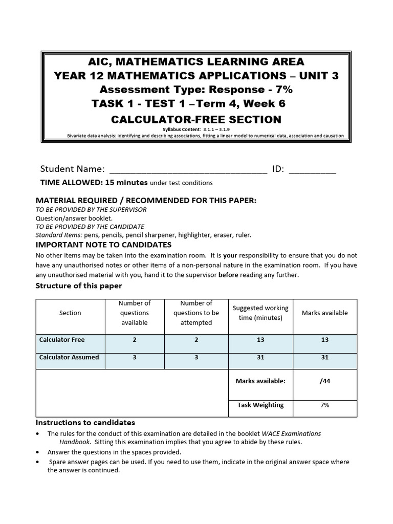 2024-y12-apps-task-1-test-1-pdf-regression-analysis-least-squares