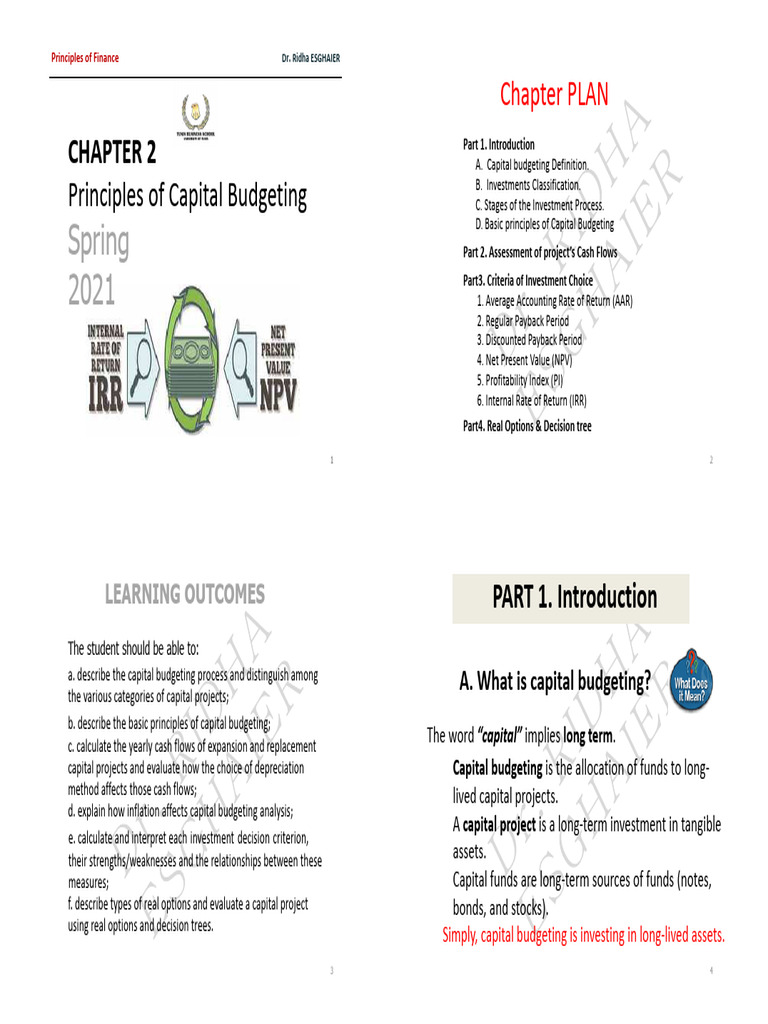 Chapter 2 - Principles of Capital Budgeting | PDF | Depreciation ...