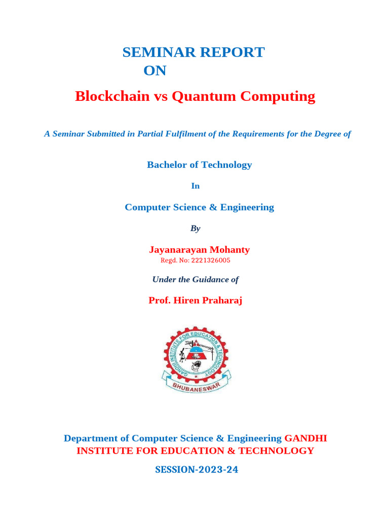 final | PDF | Quantum Computing | Cryptography