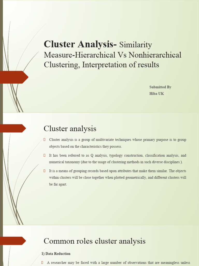 DA Seminar | PDF | Cluster Analysis | Data Analysis