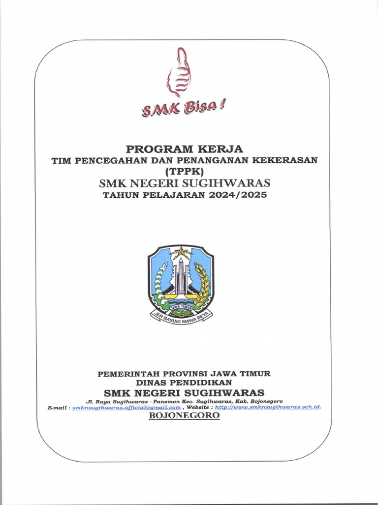 Program Kerja Tim PPK SMKN Sugihwaras | PDF