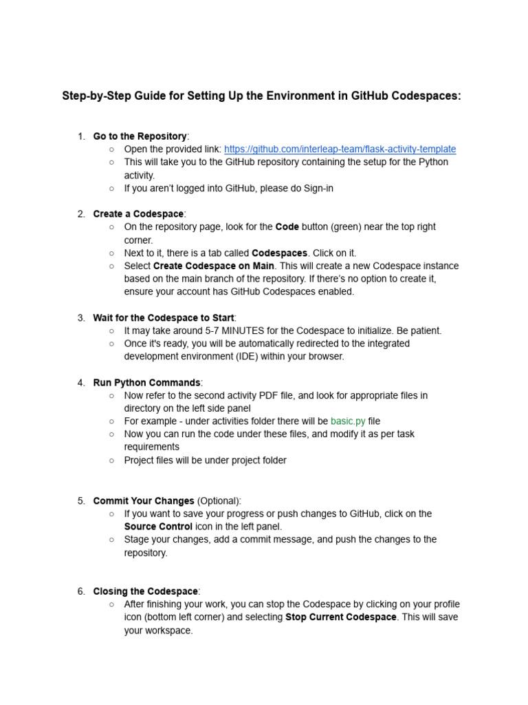 1967 - 991 - Undefined - Setting Up Python Activity Codespace | PDF ...