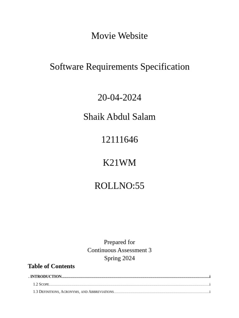 SRS Report Format Reactp | PDF | Websites | Software