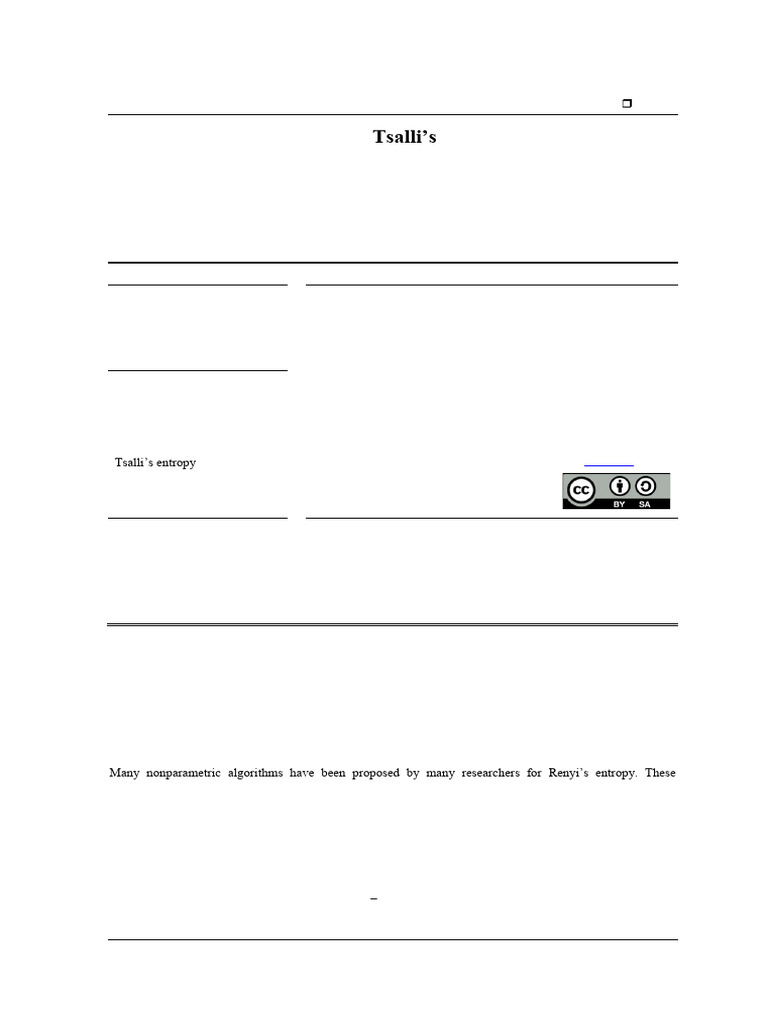 Kernel Density Estimation of Tsalli's Entropy With Applications in Adaptive System Training ...
