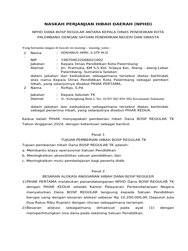 Surat NPHD Bos Regular TK Mekar Sari 2024 | PDF Surat NPHD Bos Regular TK Mekar Sari 2024 | PDF