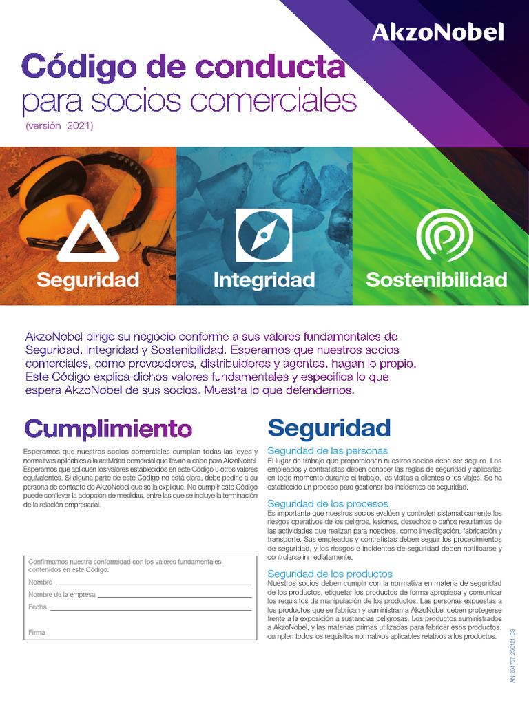 Business Partner CoC 2021 - Spanish | PDF | Valores | Derechos humanos