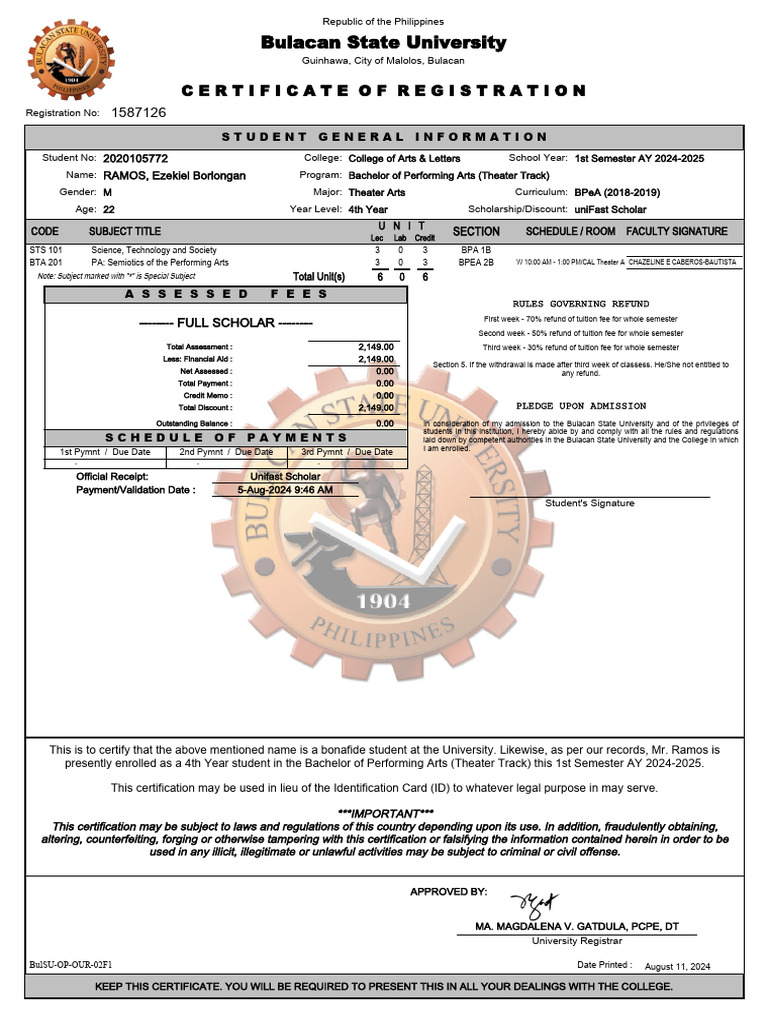Cor - 2024 1st Sem | PDF