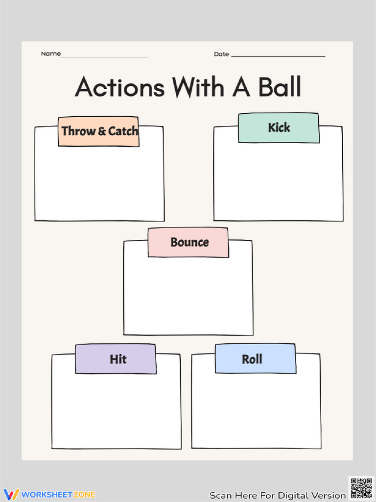 Pastel Illustrative 5 Senses Worksheet | PDF