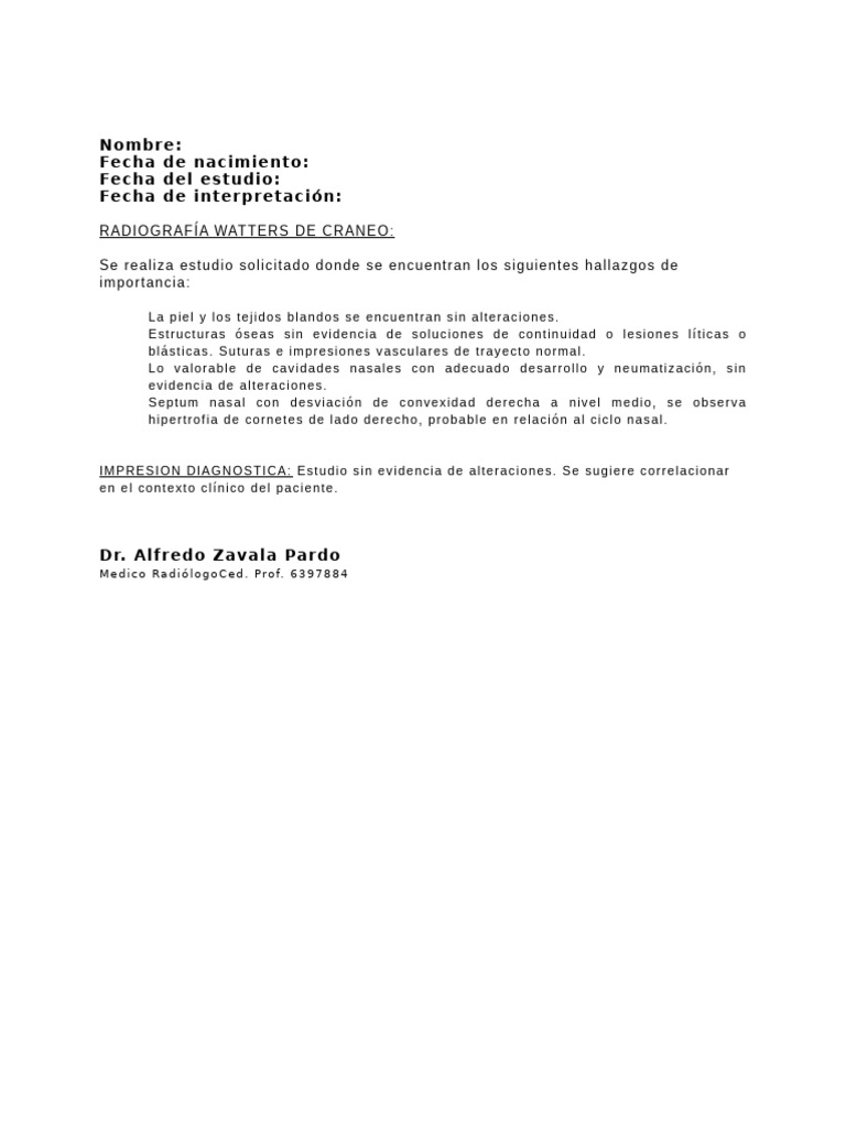 1 RX WATERS Desviacion Septal | PDF