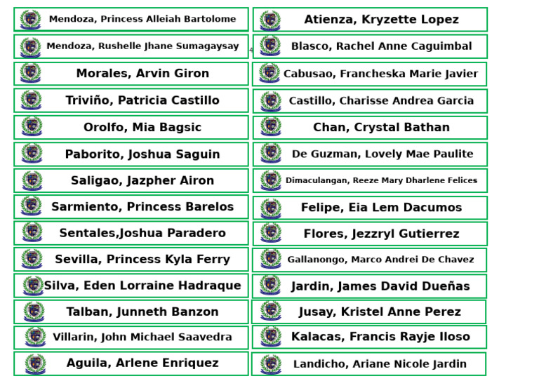List of Student Names and Details | PDF