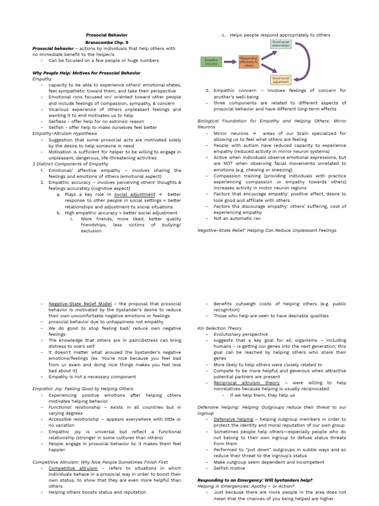 Social Psychology Prosocial Behavior | PDF | Empathy | Emotions