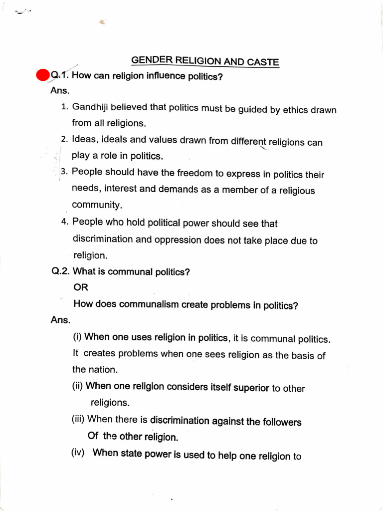 Gender Caste and Religion | PDF | Caste | Secularism