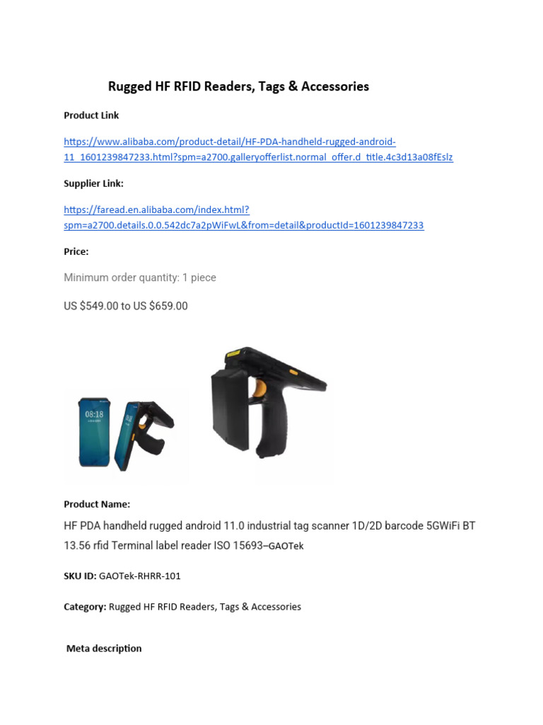 Rugged HF RFID Readers - Anjali - 30 Sep - 24 - 5 | PDF | Radio ...