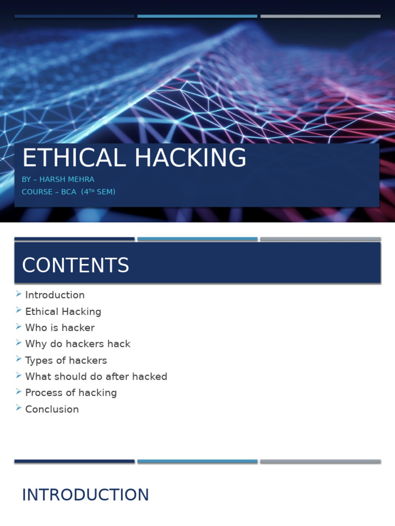 Ethical Hacking1 Pdf Security Hacker White Hat Computer Security