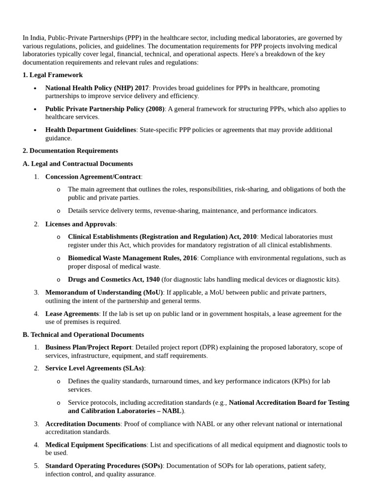 PPP Guidelines for Indian Healthcare | PDF | Health Care | Public–Private Partnership