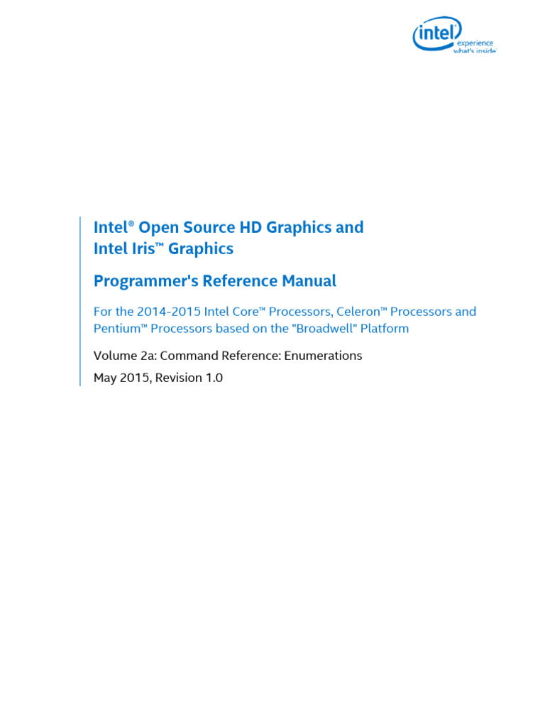 Intel GFX PRM Osrc BDW Vol02a Commandreference Enumerations 0 | PDF ...