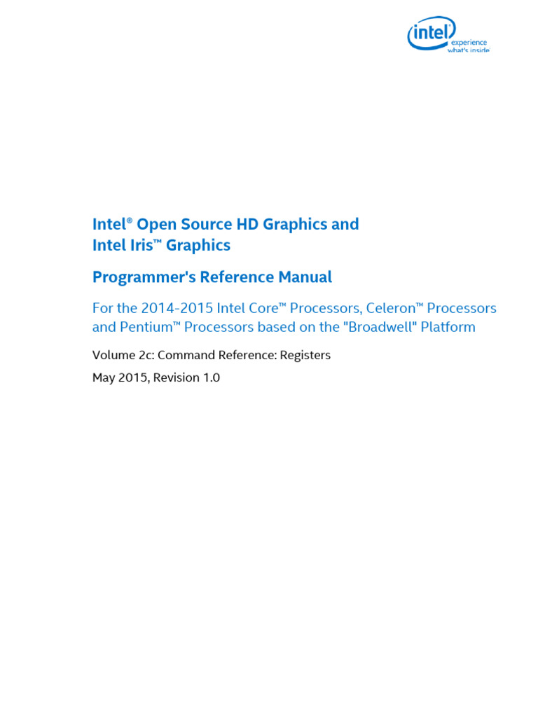 Intel GFX PRM Osrc BDW Vol02c Commandreference Registers 0 | PDF | Pointer (Computer Programming ...