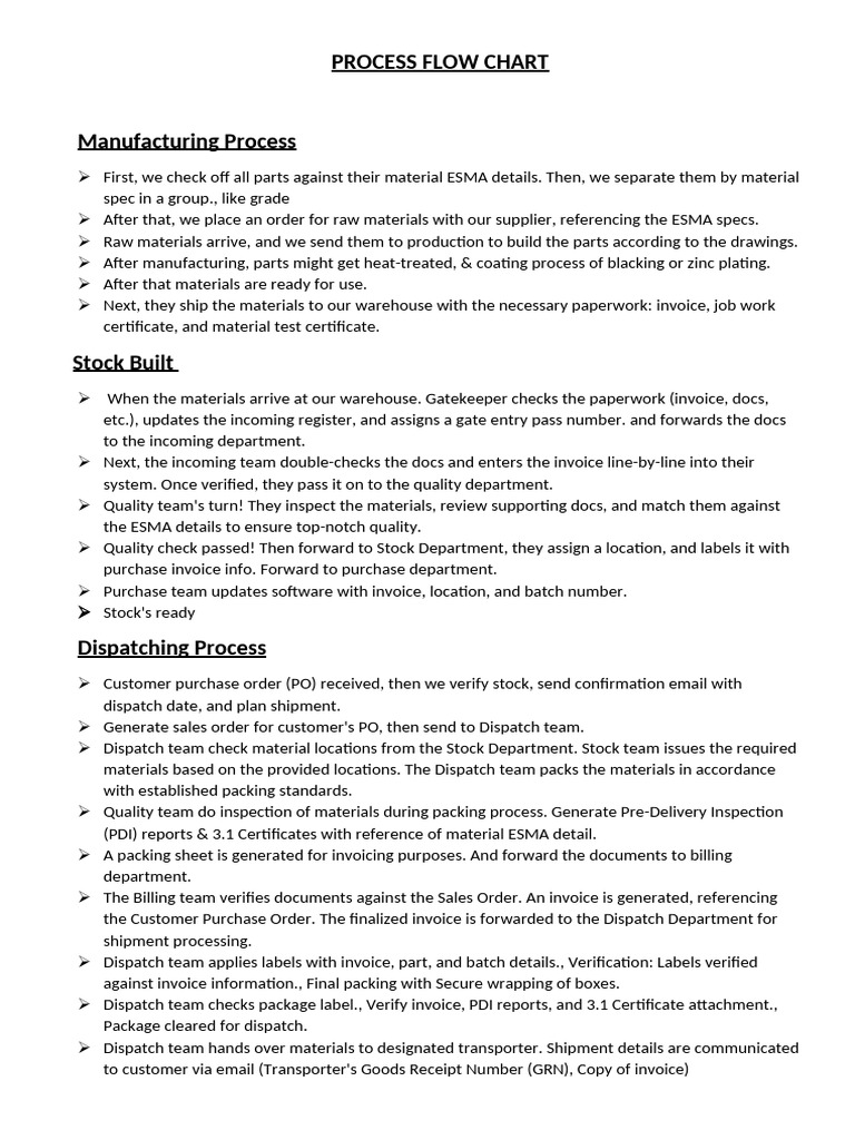 Process flow chart | PDF | Invoice | Receipt