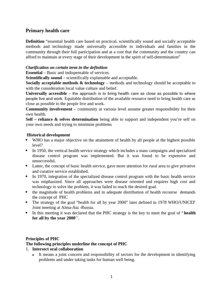 PHC, MDG, Community Involvement | PDF | Millennium Development Goals | Maternal Health