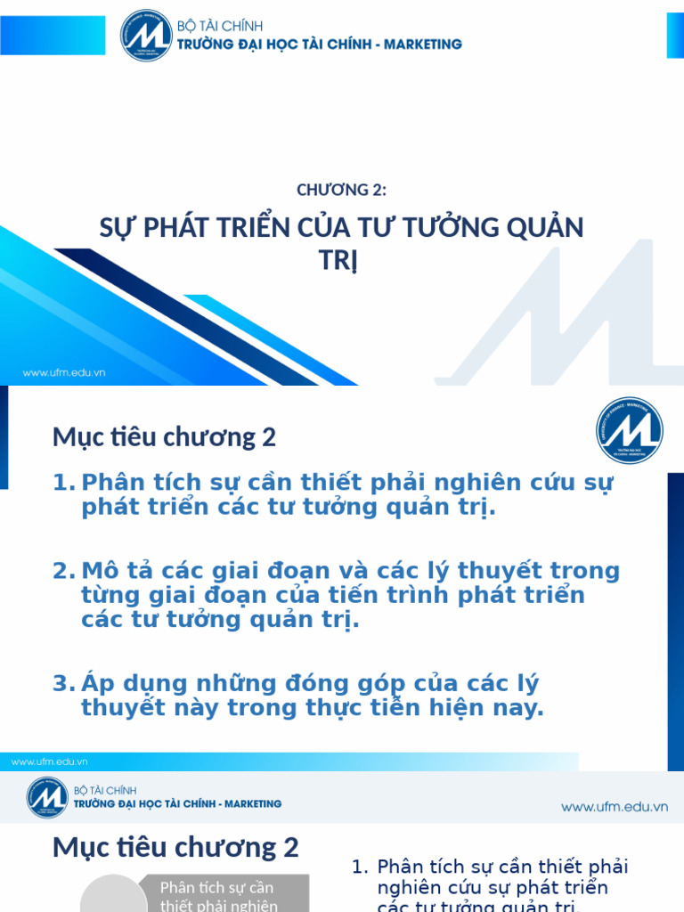 Ufm - qth 2024 - chương 2 - lý Thuyết Quản Trị - c. Minh Trâm | PDF