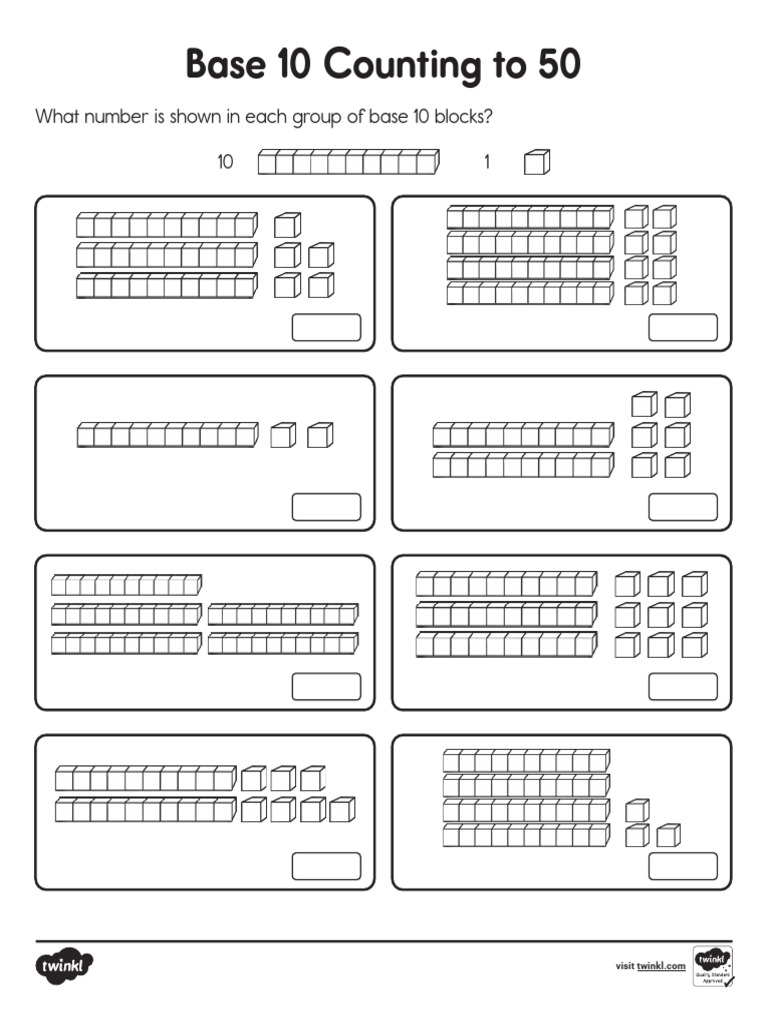 First Grade Base 10 Counting To 50 Activity | PDF
