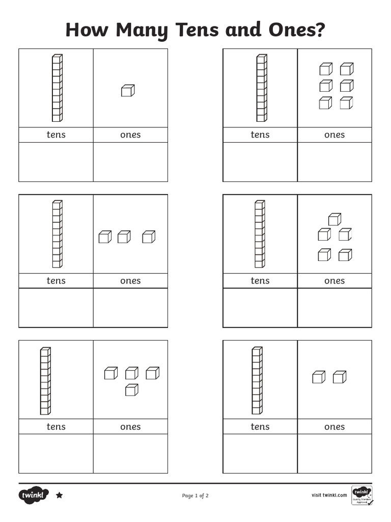 T N 10218 Tens and Ones To 20 Activity Sheet - Ver - 3 | PDF