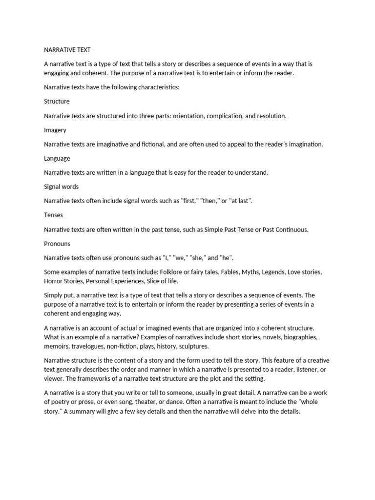 Narrative Text | PDF