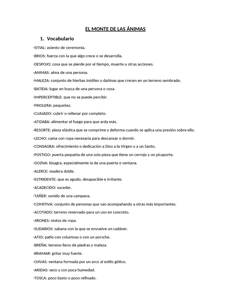 El Monte de Las Animas | PDF