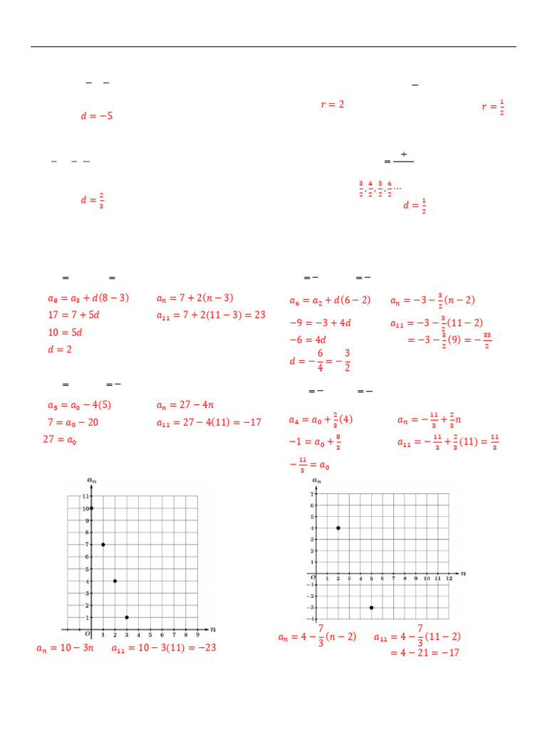 Worksheet A Key Topic 2.1 Change in Arithmetic and Geometric Sequences | PDF | Mathematics ...