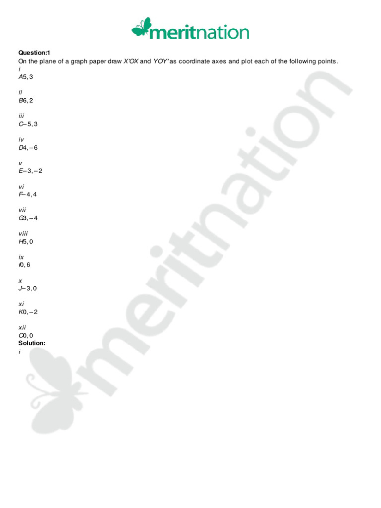 Coordinate Geometry Questions & Solutions | PDF | Cartesian Coordinate ...