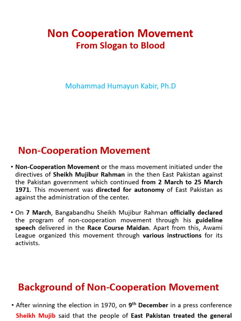 ACC 1205 - Non-Cooperation Movement | PDF | Bangladesh | South Asia