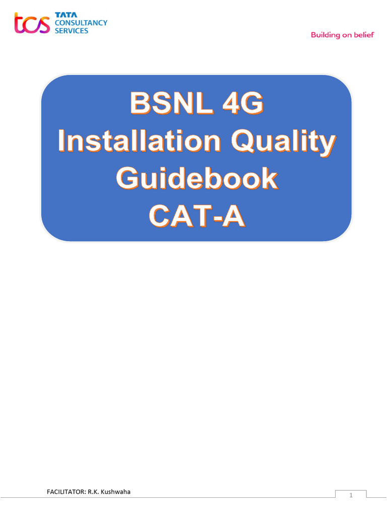 BSNL 4G Installation Quality Guide | PDF | Manufactured Goods | Equipment