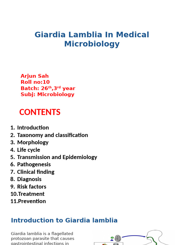 Giardia Lamblia in Medical Microbiology | PDF | Causes Of Death | Epidemiology
