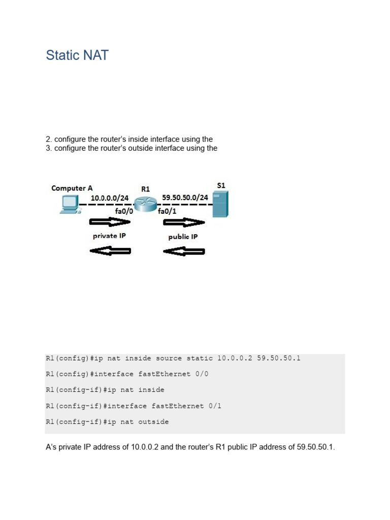 Nat Lab | PDF | Ip Address | Router (Computing)
