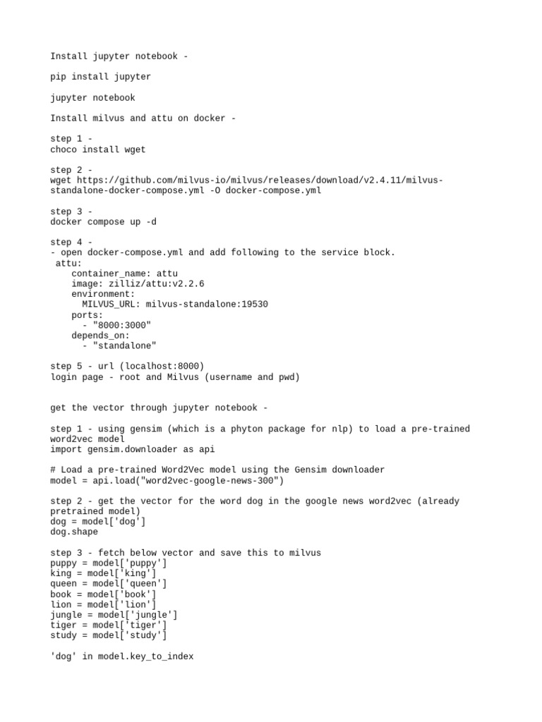 Install Milvus and Attu On Docker | PDF | Computing
