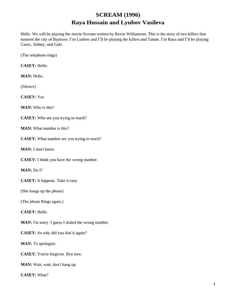 Raya Lyubov SCREAM | PDF | Mystery, Thriller & Crime Fiction