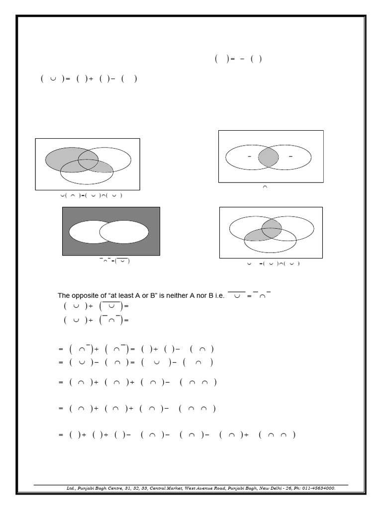Probability-3 Conditional, Addition, Venn Diagram | PDF | Probability ...
