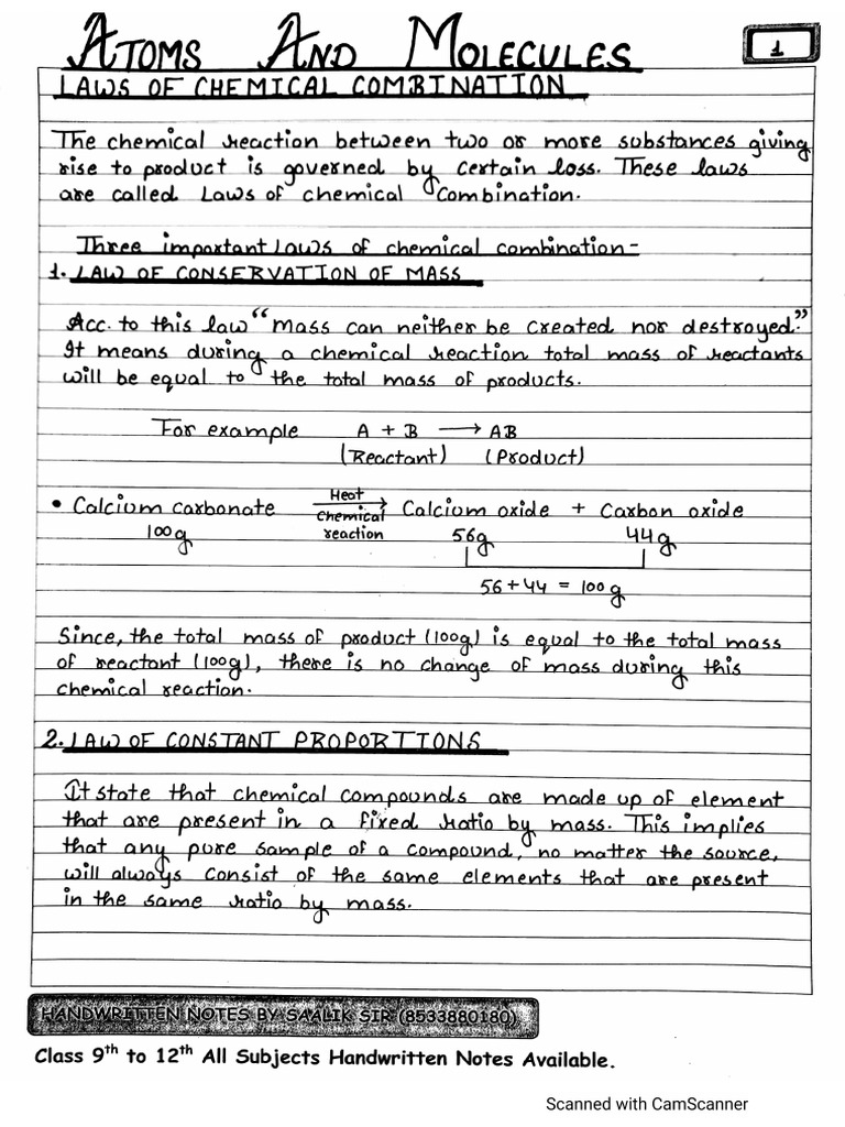Atom and Molecules | PDF