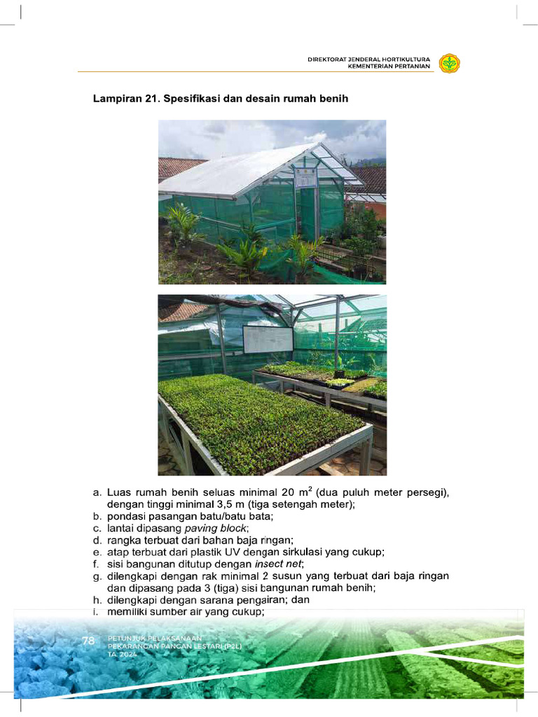 Rambar Rumah Benih Papan Namadan Demplot P2l 2024 - Compressed | PDF