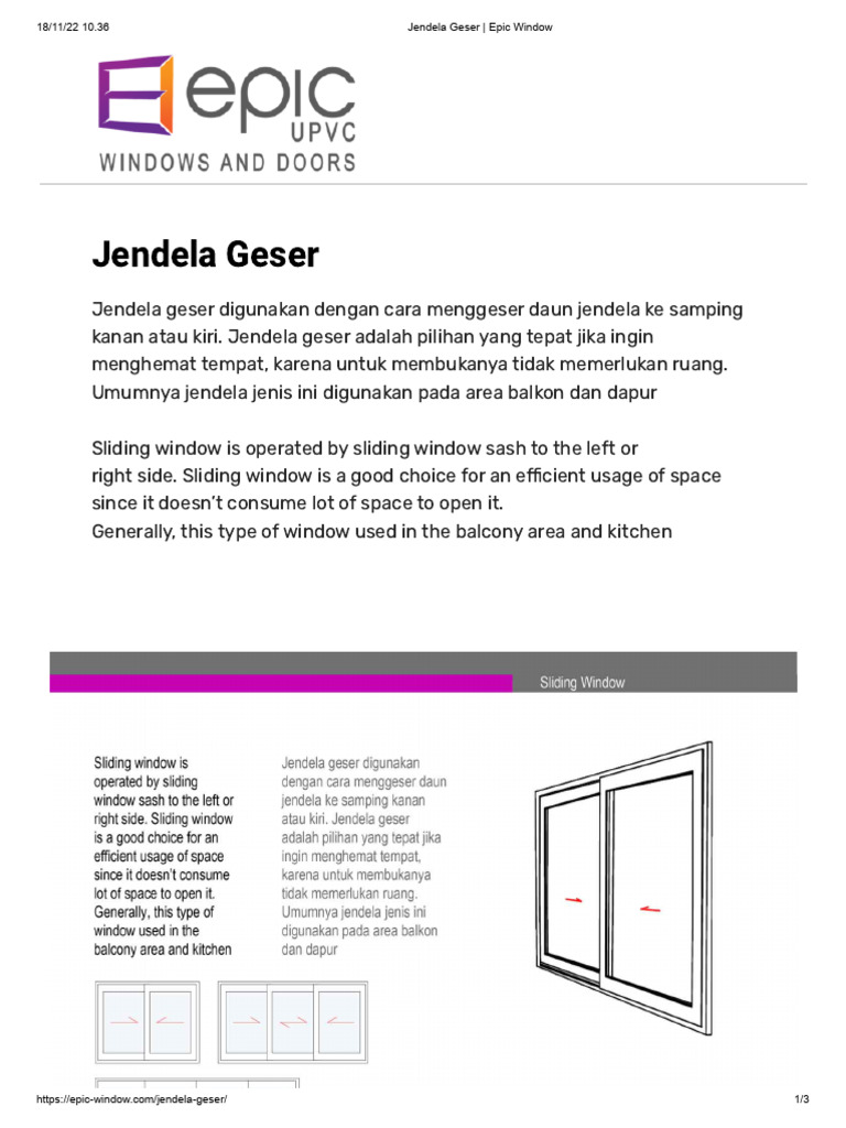 Jendela Geser - Epic Window | PDF