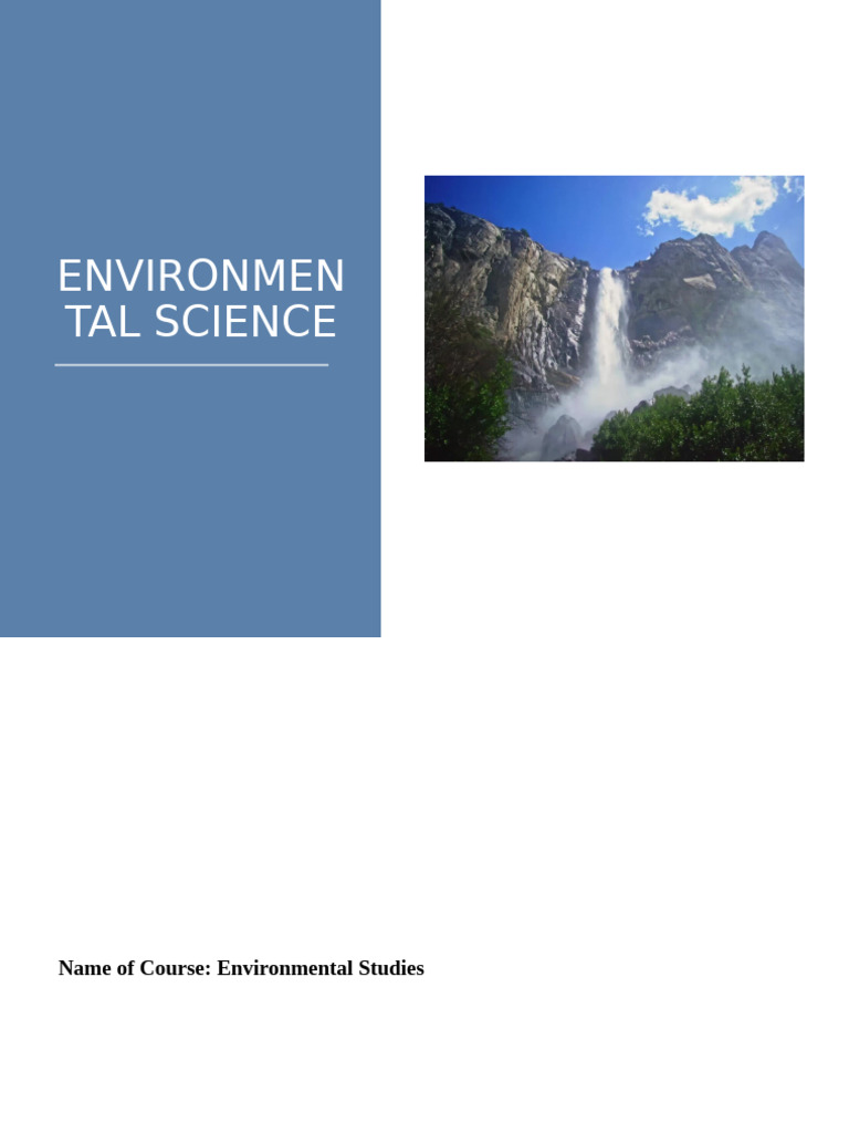 UNIT-1 Environmental Science | PDF | Natural Environment | Sustainability