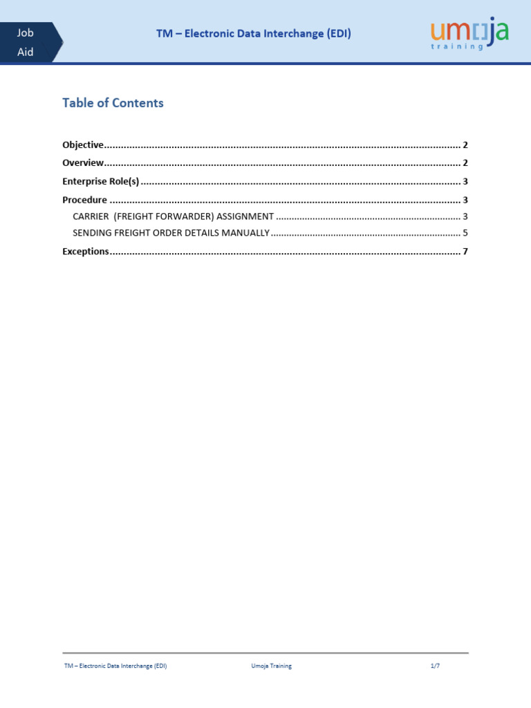 TM carrier | PDF | Electronic Data Interchange | Computing
