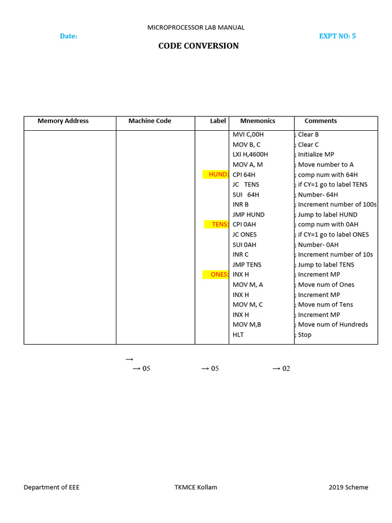 Mupi Lab Manual - Exp-5 | PDF | Assembly Language | Computing