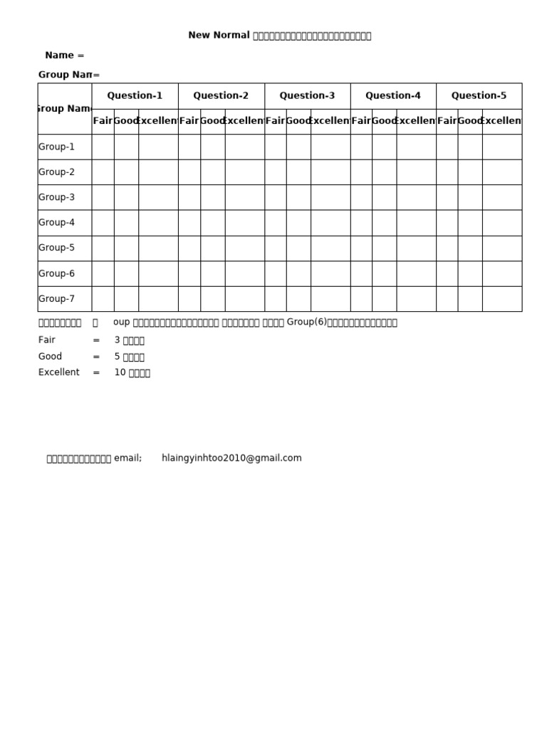 New Normal Mark List | PDF