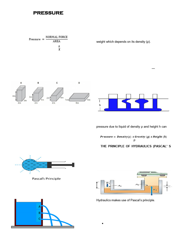 Pressure | PDF | Pressure | Pressure Measurement