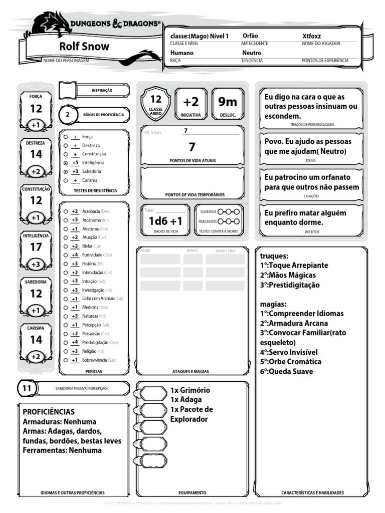 Ficha Rolf (nivel 1) | PDF