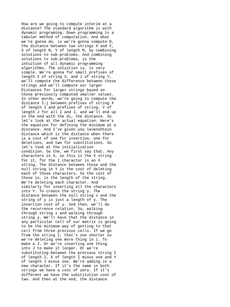 02 Computing Minimum Edit Distance 5 54 Pdf String Computer Science Dynamic Programming