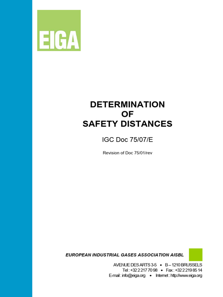 Safety Distance Guidelines for Gases | PDF | Risk | Hazards