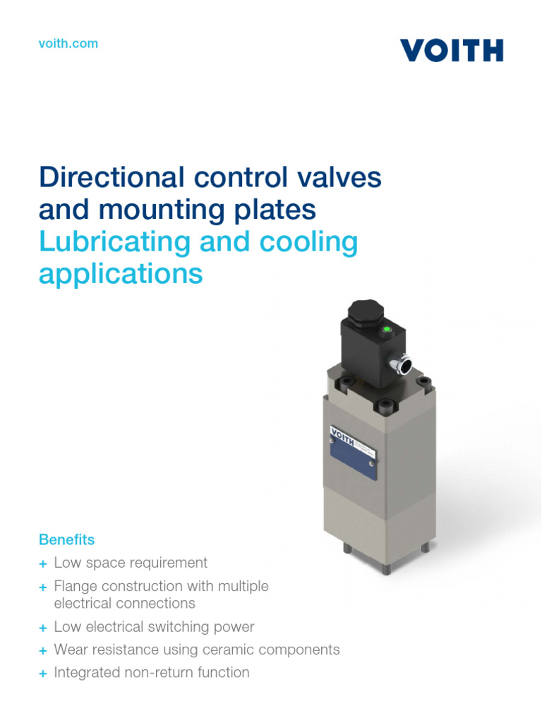 Directional Control Valves and Mounting Plates Lubricating and Cooling ...