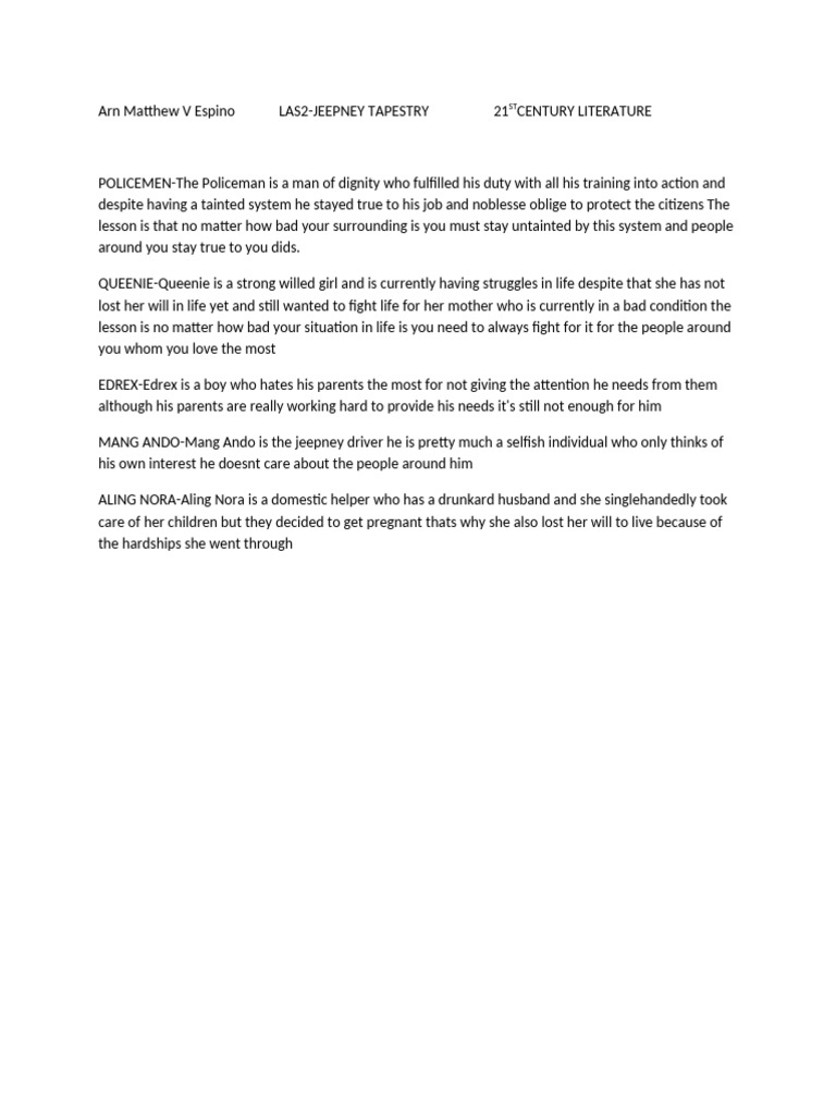 Espino Jeepney Las2 | PDF